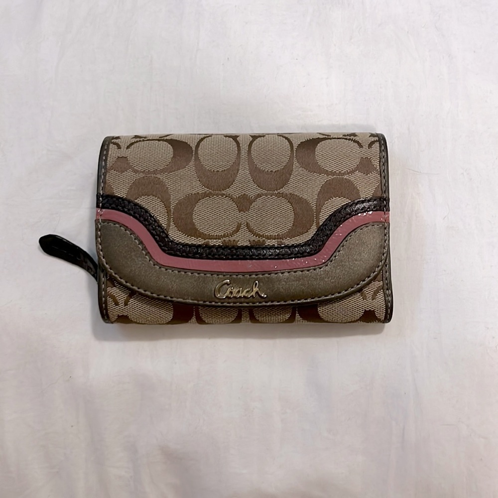 Vintage Coach Wallet Pink And Brown - Gem